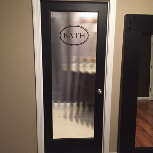 Bath Door Decal Oval Border Bathroom Door Sticker for Glass - Etsy