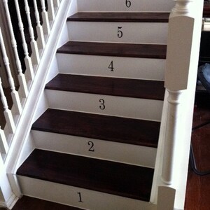 Vinyl Numbers for Stair Risers, Stairway Digit Stickers, Decorative ...