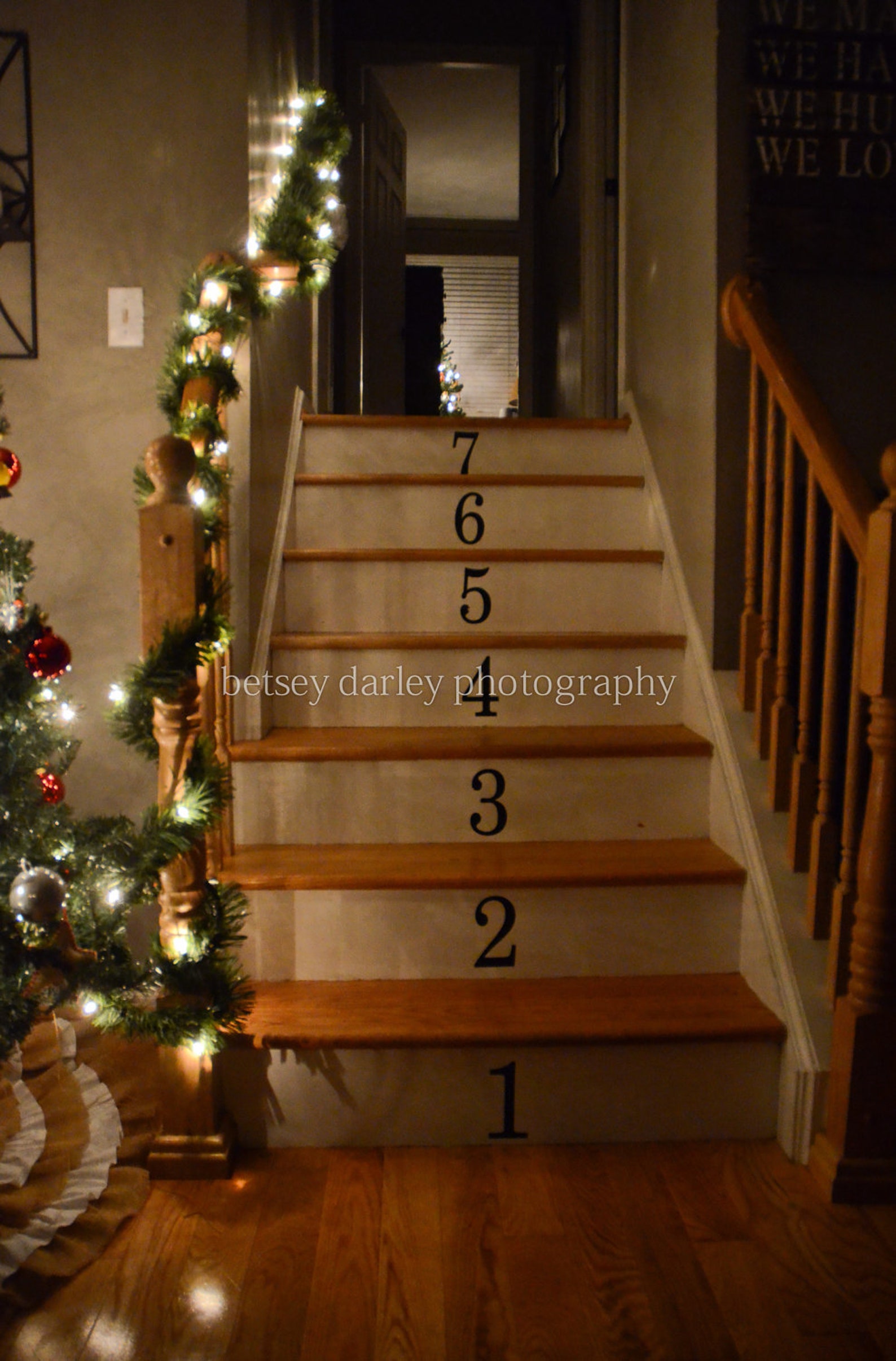 Stair Riser Number Decals | Vinyl Stair Numbers for Steps | Staircase ...