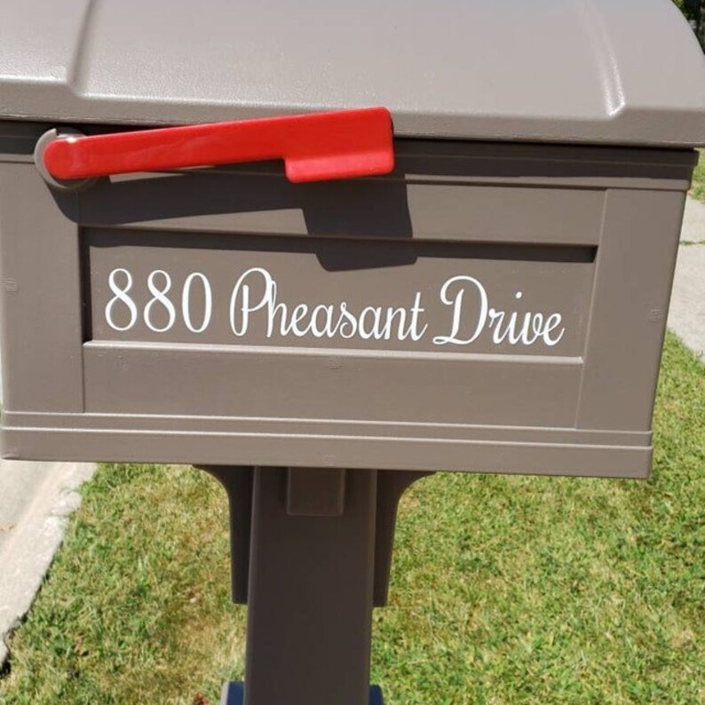 Mailbox Address Vinyl Decal Numbers Address Vinyl Lettering - Etsy