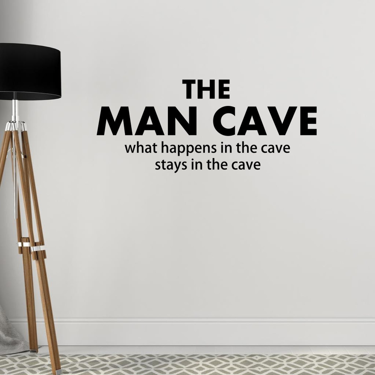 Man Cave Decal Mancave Decor Vinyl Lettering Masculine Wall - Etsy