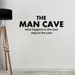 Man Cave Decal, Mancave Decor Vinyl Lettering, Masculine Wall Art ...
