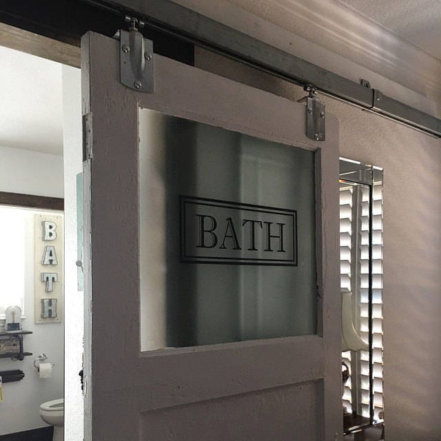 Bath Vinyl Decal Rectangle Border Bath Glass Door Sticker - Etsy