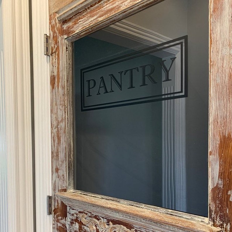 Pantry Vinyl Decal Pantry Door Decal for Glass Vinyl - Etsy