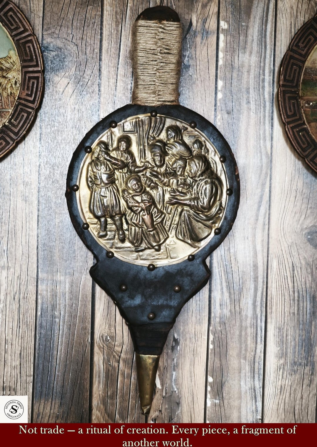 Antique Fire Bellow – Brass Biblical Relief for Rustic Wall Display - Etsy
