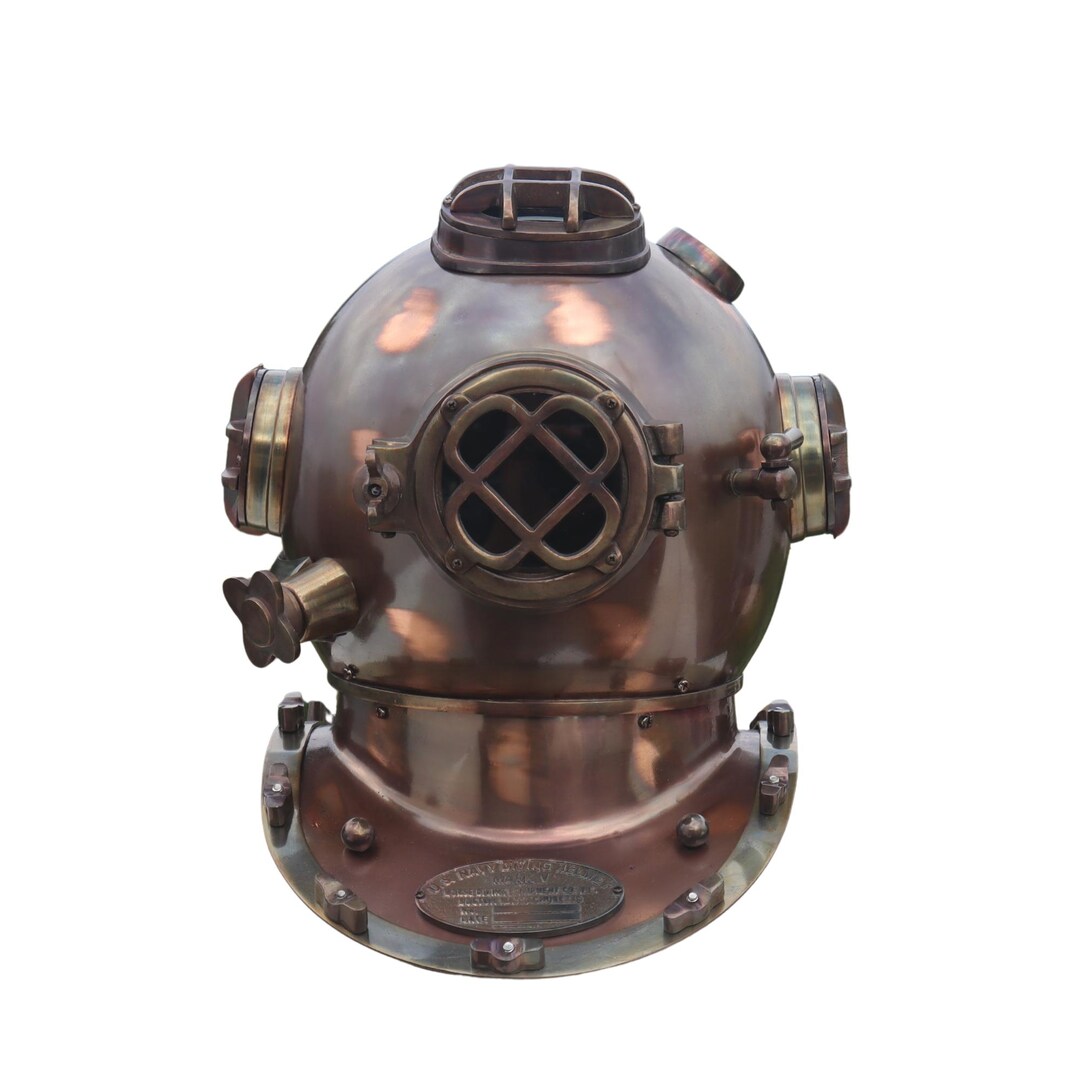 Vintage Scuba Diving Helmet | US Navy Mark V Marine Nautical Commando ...