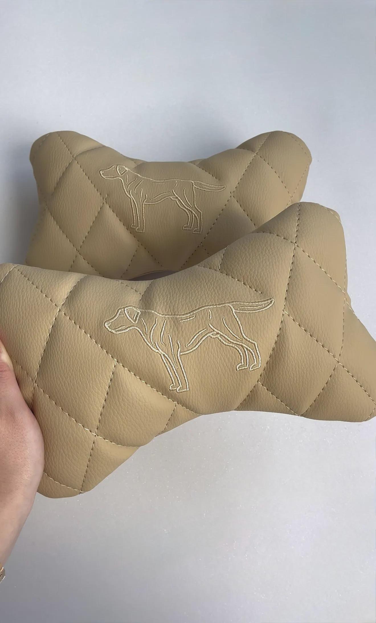 Headrest Car Pillow, Leather Car Pillow, Personalized Car Pillow ...