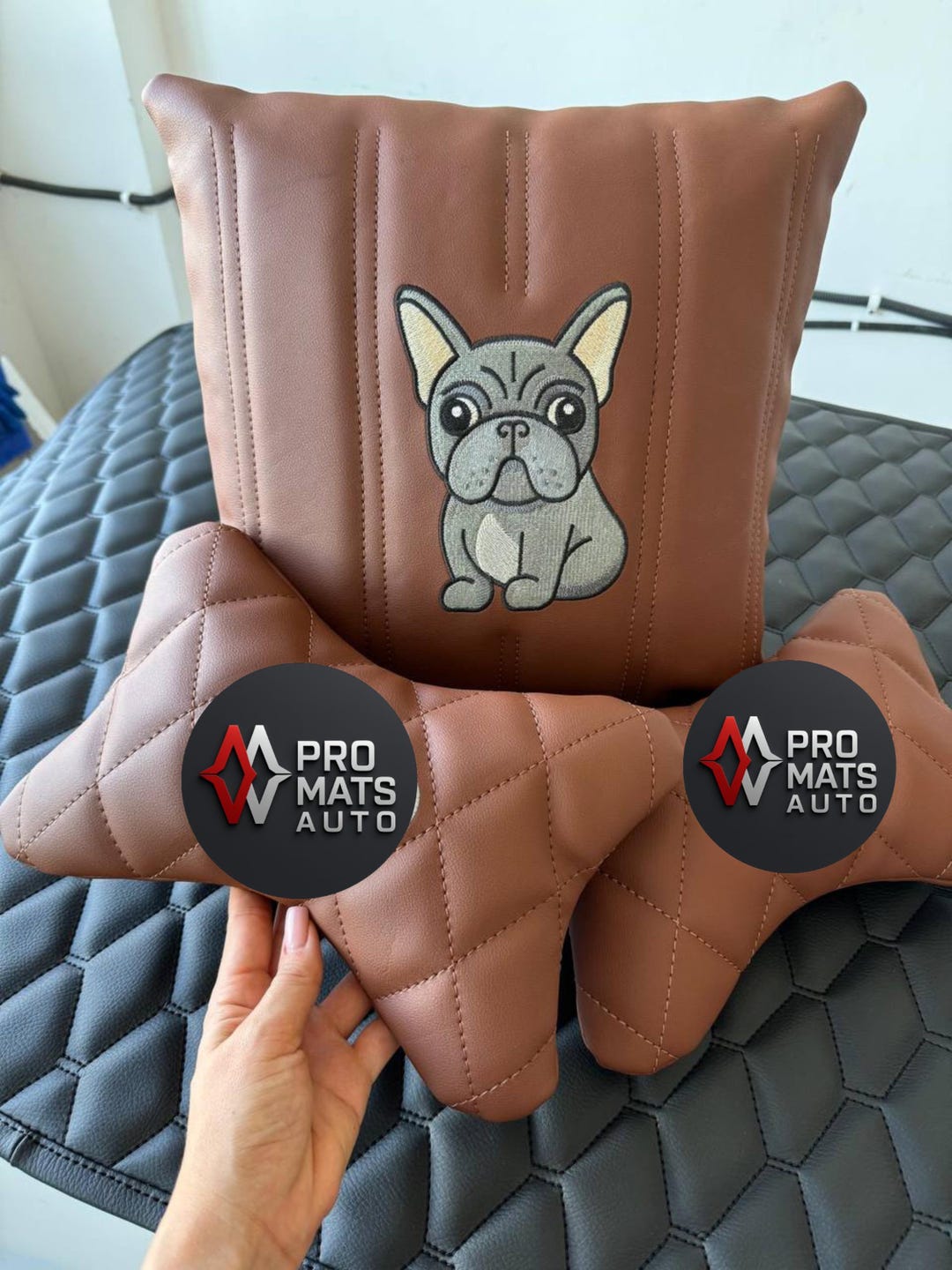 Custom Car Lumbar Pillow With Your Logo – 14x14" Back Support Cushion ...