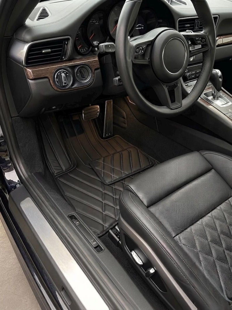 Custom Leather Car Mats Personalized – Luxury Tailored Fit Floor Liners ...