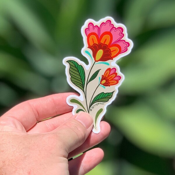 Folk Art Flowers - Etsy