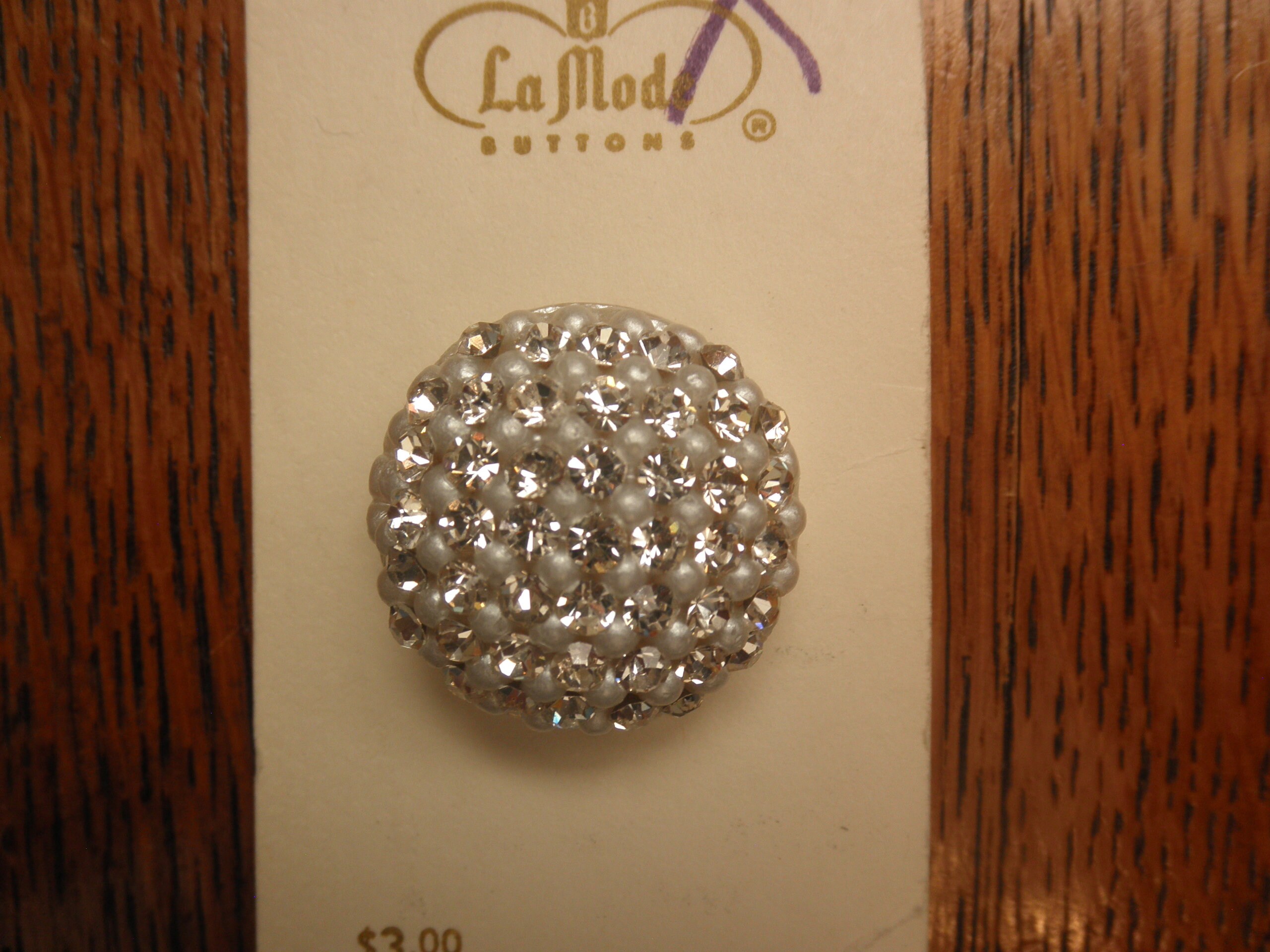 4 Vintage La Mode Rhinestone Buttons on Cards - Etsy