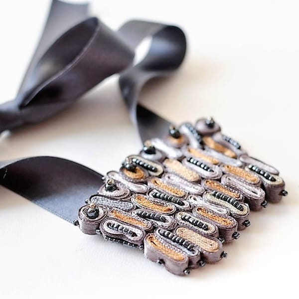 Textile Necklace - Etsy