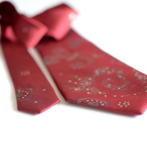 Men Necktie Red, Hand Painted Neck Tie Red, Gift for Men, Butterfly ...