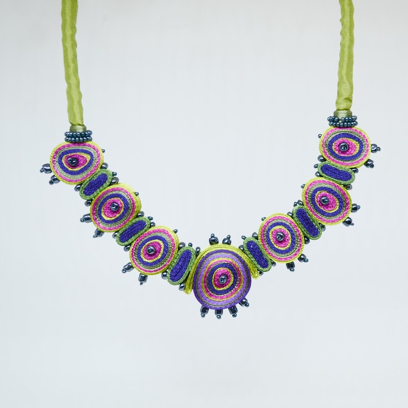 Fiber Necklace - Etsy