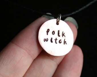 Magick Hammered Penny Charm Necklace Copper New Orleans Nola | Etsy