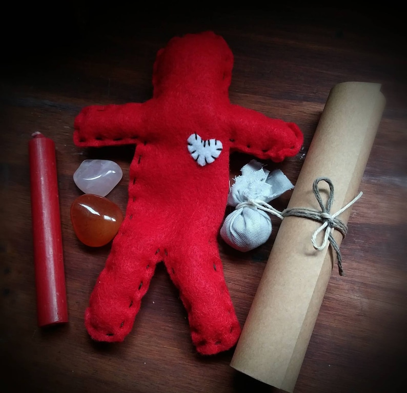 Love & Passion Poppet Spell Kit Voodoo Doll Handmade Pagan - Etsy