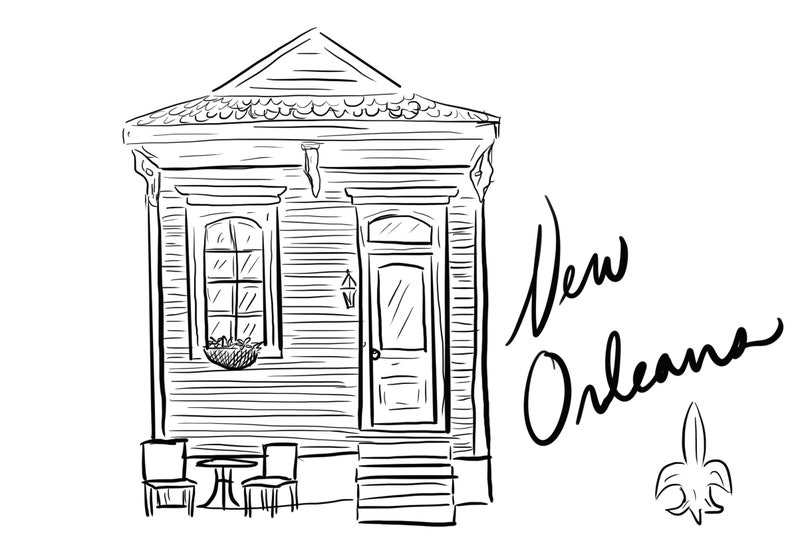 New Orleans House Download Printable Coloring Page Nola Downloadable ...