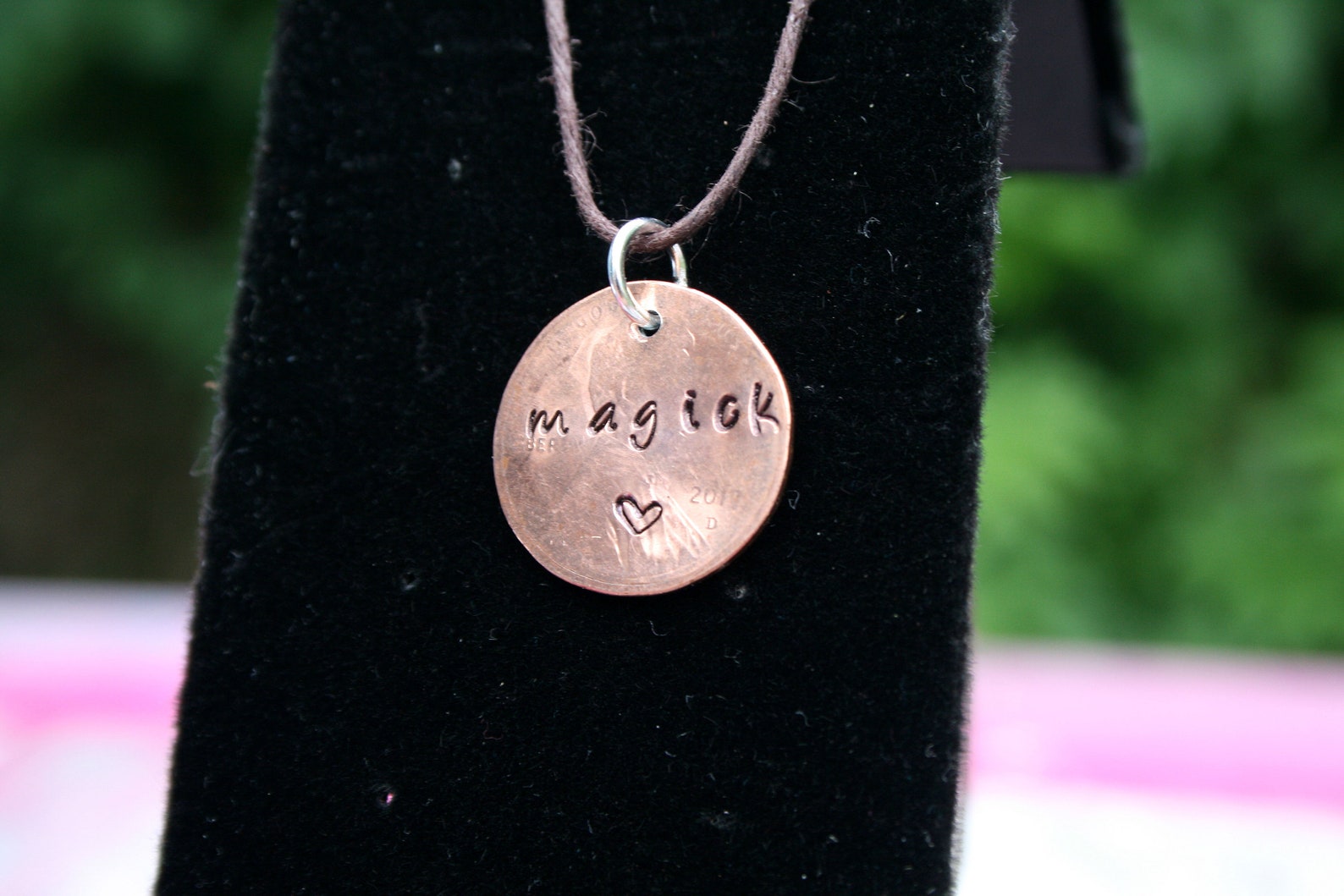 Magick Hammered Penny Charm Necklace Copper New Orleans Nola - Etsy