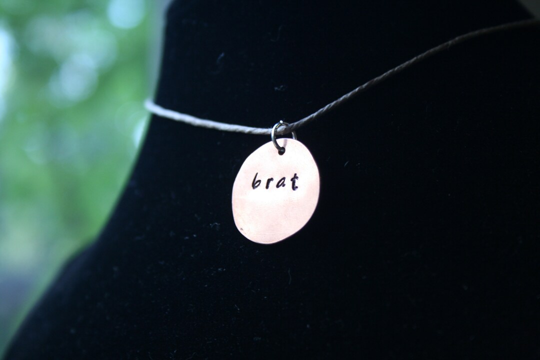 Brat Hammered Penny Charm Necklace Copper New Orleans Nola - Etsy