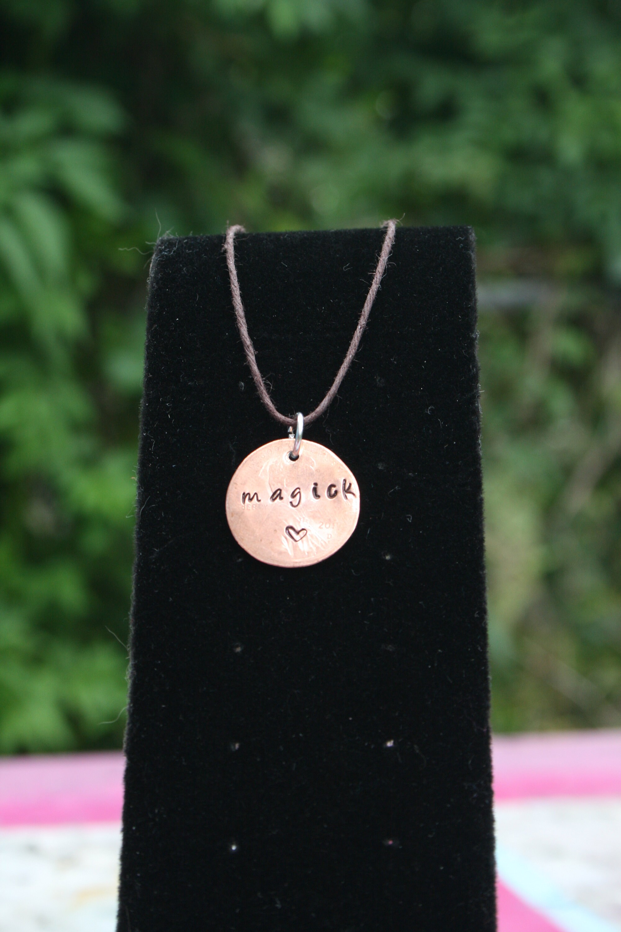 Magick Hammered Penny Charm Necklace Copper New Orleans Nola | Etsy