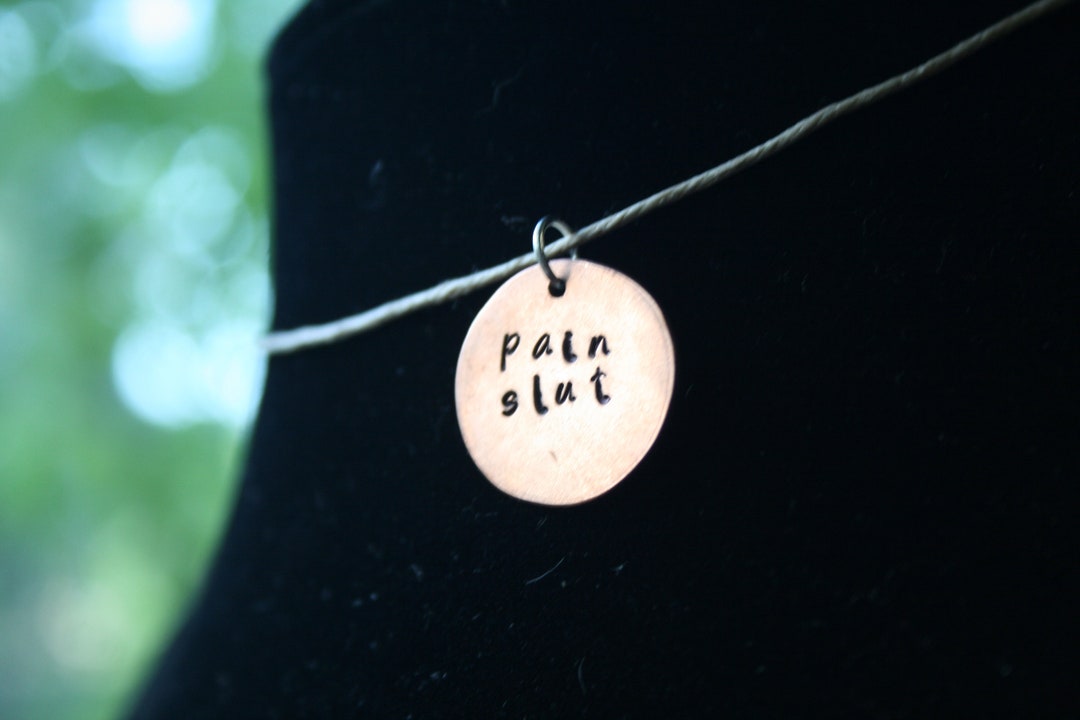 Pain Slut Hammered Penny Charm Necklace Copper New Orleans - Etsy