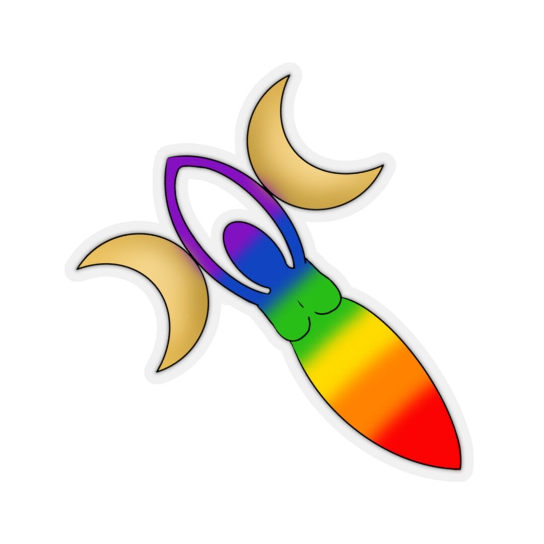 Rainbow Goddess Sticker Witchcraft Triple Moon Pagan Witch Wicca Wiccan ...