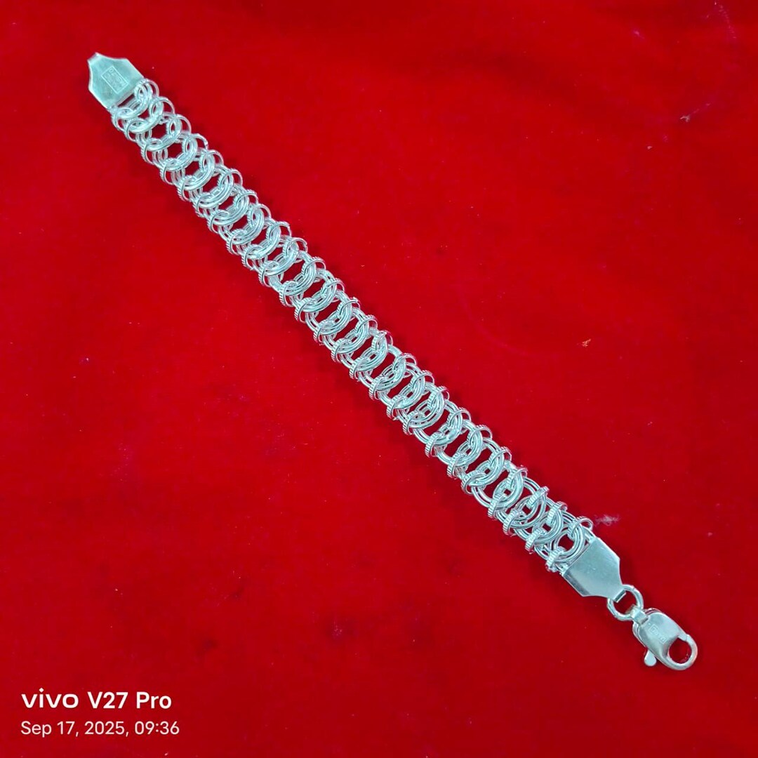 Sterling Silver Chain Bracelet for Men, Elegant Male Armlet - Etsy