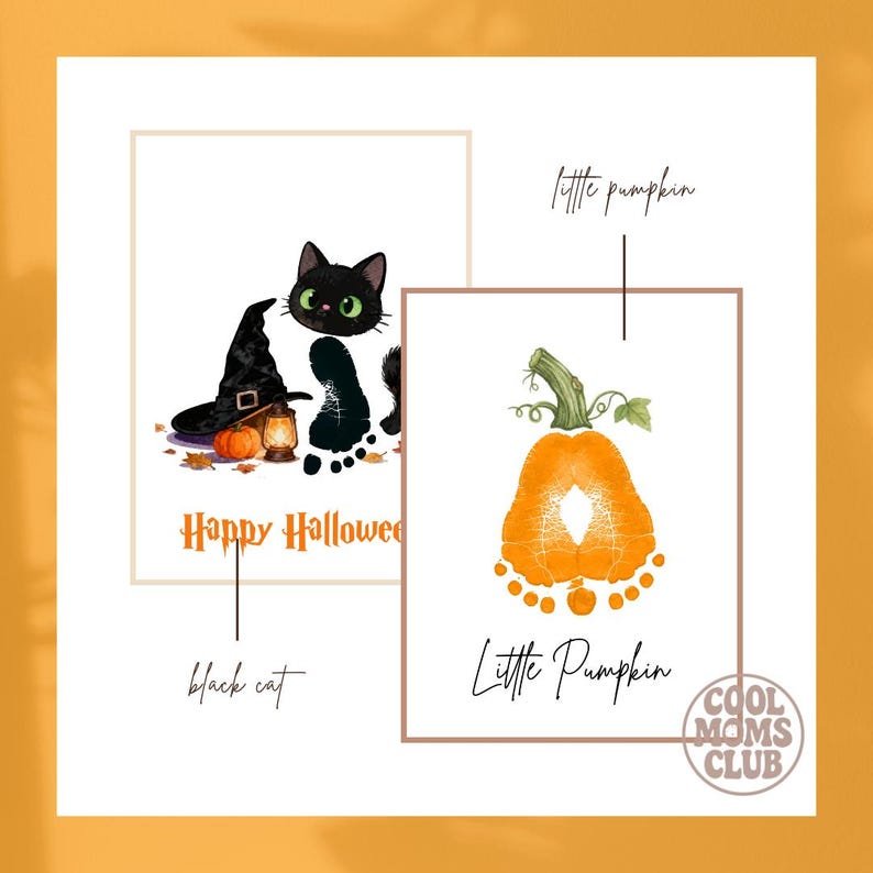 Halloween Handprint & Footprint Craft Templates (PDF) – Set of 10 ...