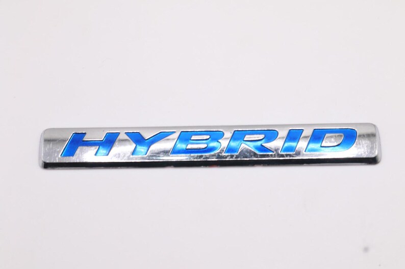 Hybrid Emblem 3D Chrome and Matt Black Logo Letters Badge Car Side ...