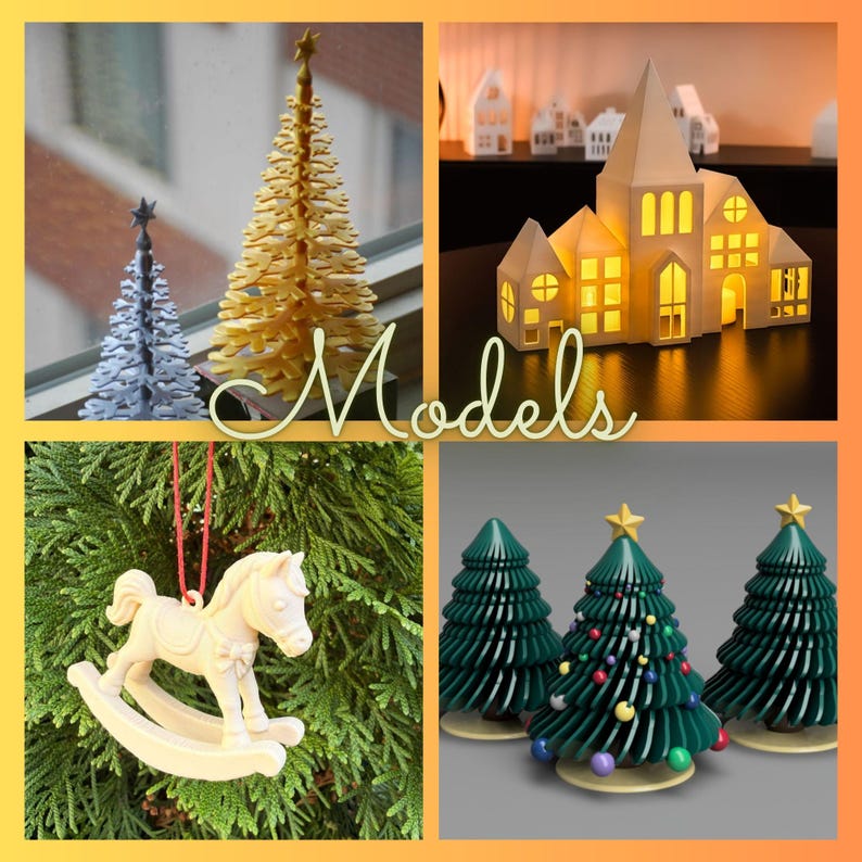 XMAS Ornament STL Bundle | 3D Print Christmas Decorations | Santa ...