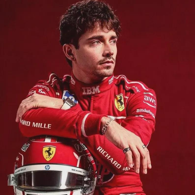 2025 F1 Team Race Suit Go Kart Charles Leclerc Ferrari Racing Suit F1 ...
