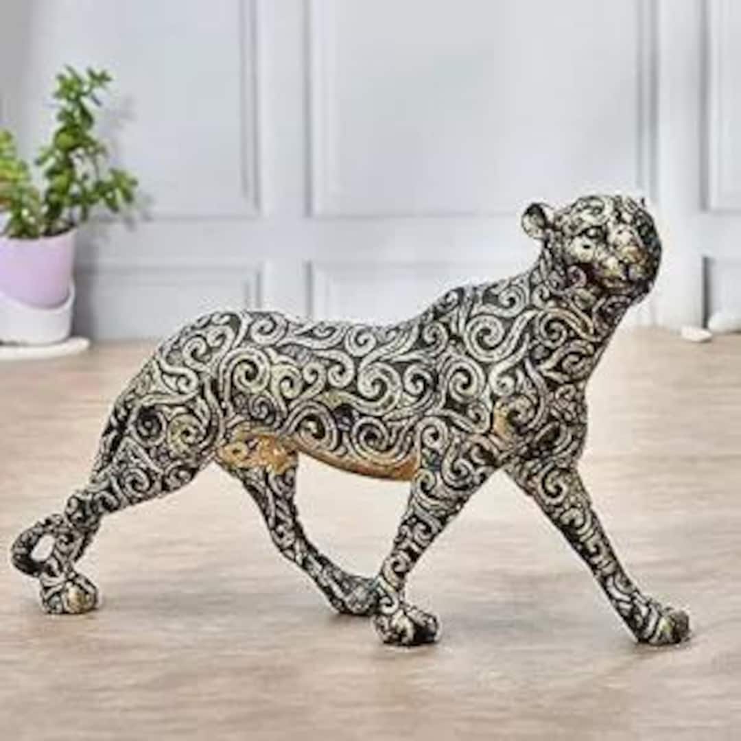 Big Panther Showpiece Statue for Home Decor Living Room - Etsy