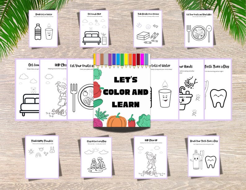 Let’s Color Healthy Habits – Printable Coloring Book for Kids | Hygiene ...