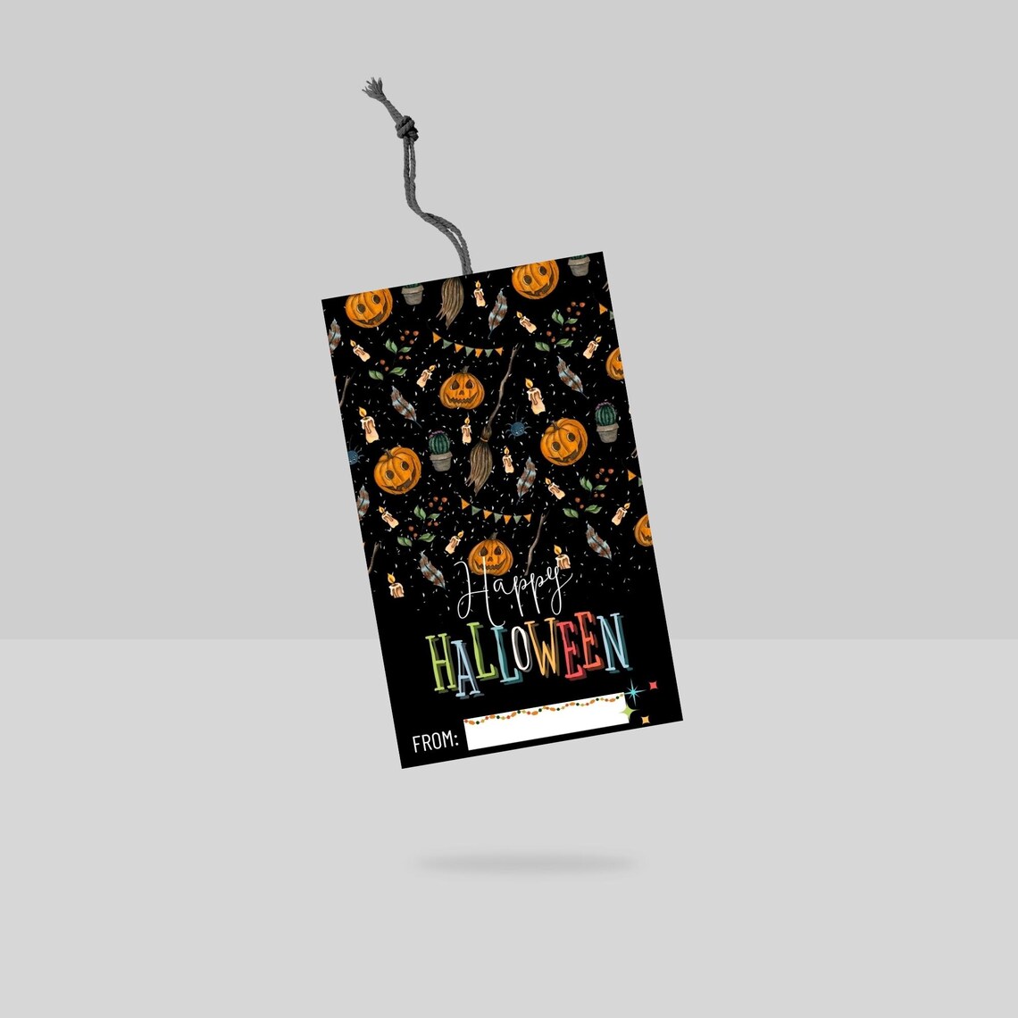 Happy Halloween Gift Tag, Trick or Treat Favor Bag Tag, Fall Gift Tags ...