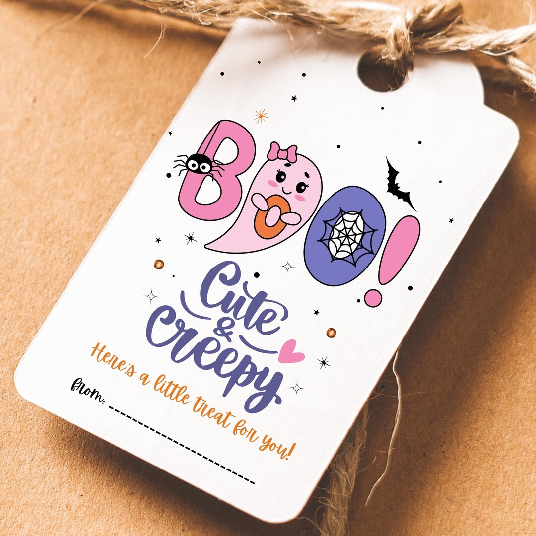 Happy Halloween Gift Tag, Happy Halloween Tags, Printable Happy ...