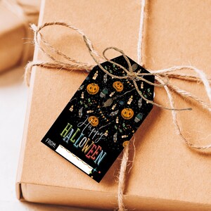 Happy Halloween Gift Tag, Trick or Treat Favor Bag Tag, Fall Gift Tags ...