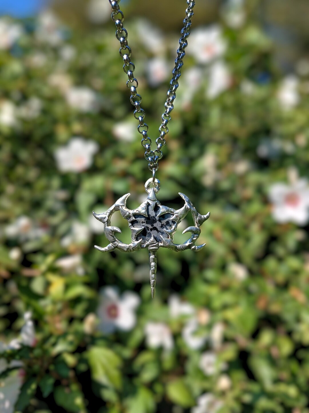 Magic Wand Inspired Pendant Necklace With an Obsidian, Y2K Soft ...