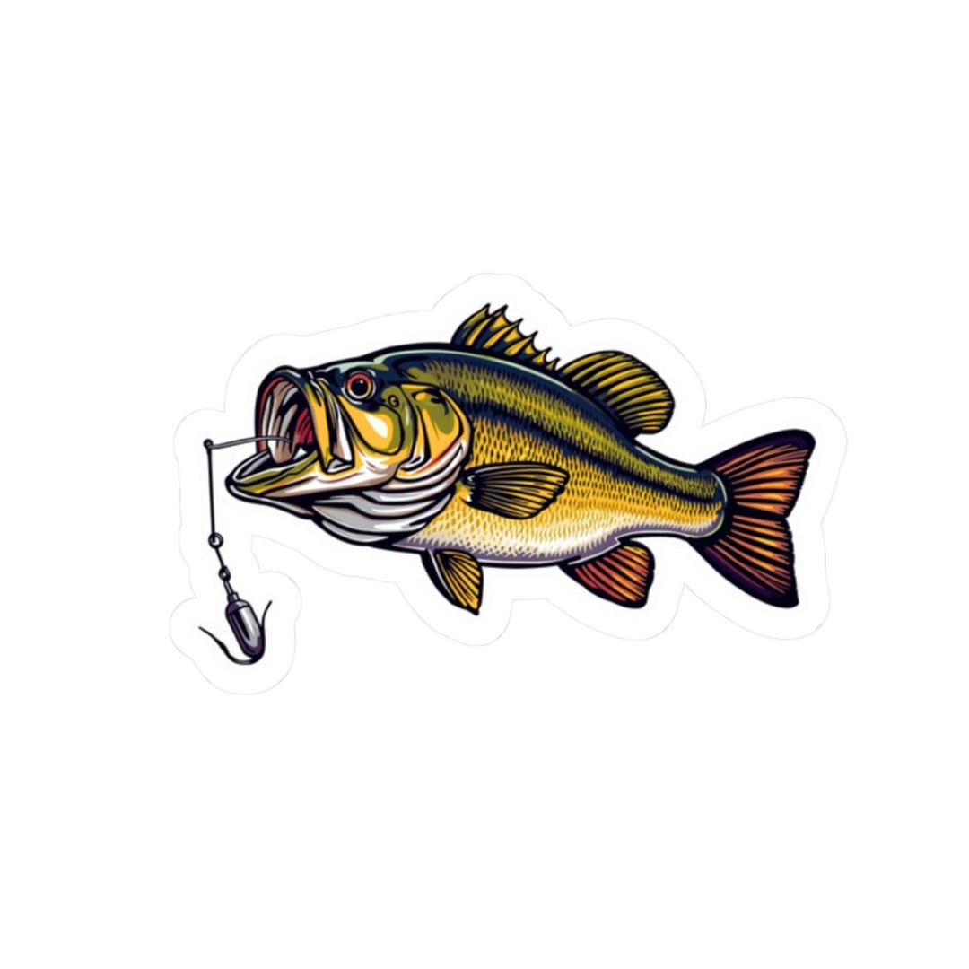 Largemouth Bass With Hook Sticker - Etsy