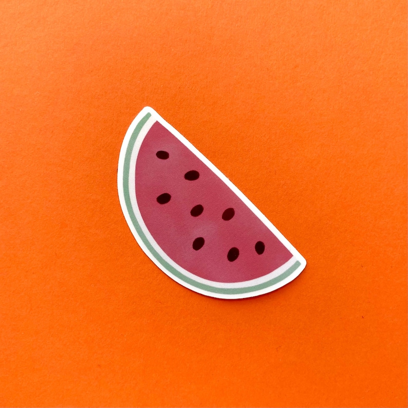 Watermelon Vinyl Sticker, Cute Small Decal for Planners, Journaling ...