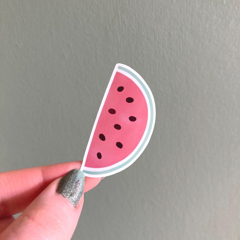 Watermelon Vinyl Sticker, Cute Small Decal for Planners, Journaling ...