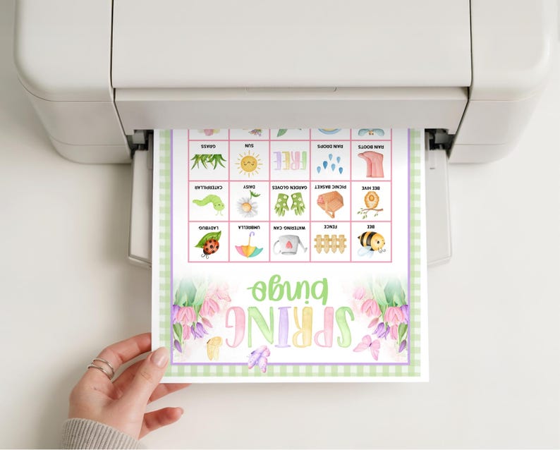 Spring Bingo, 200 Cards Spring Printable Bingo Game, Digital Download ...