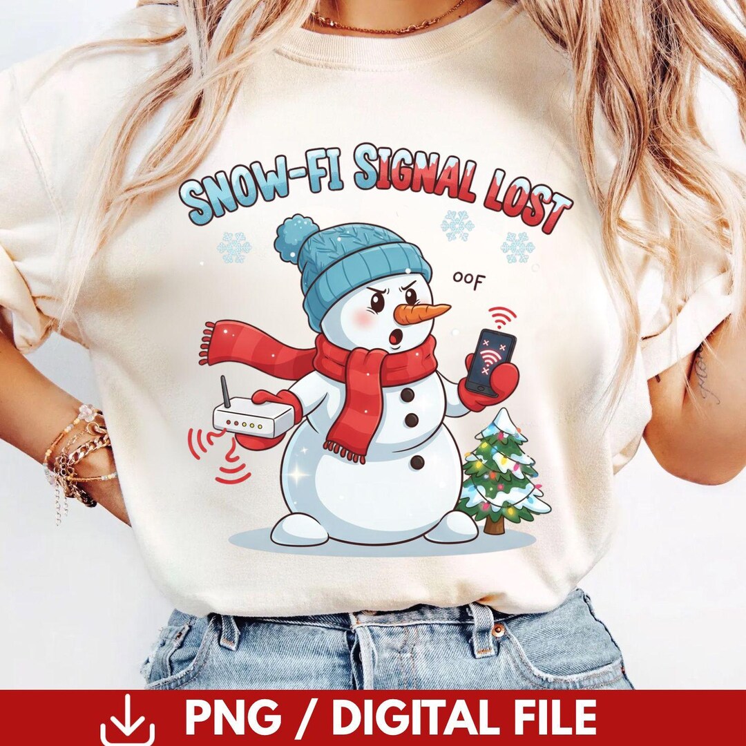 Snow-fi Signal Lost PNG, Funny Christmas Snowman Winter Holiday ...