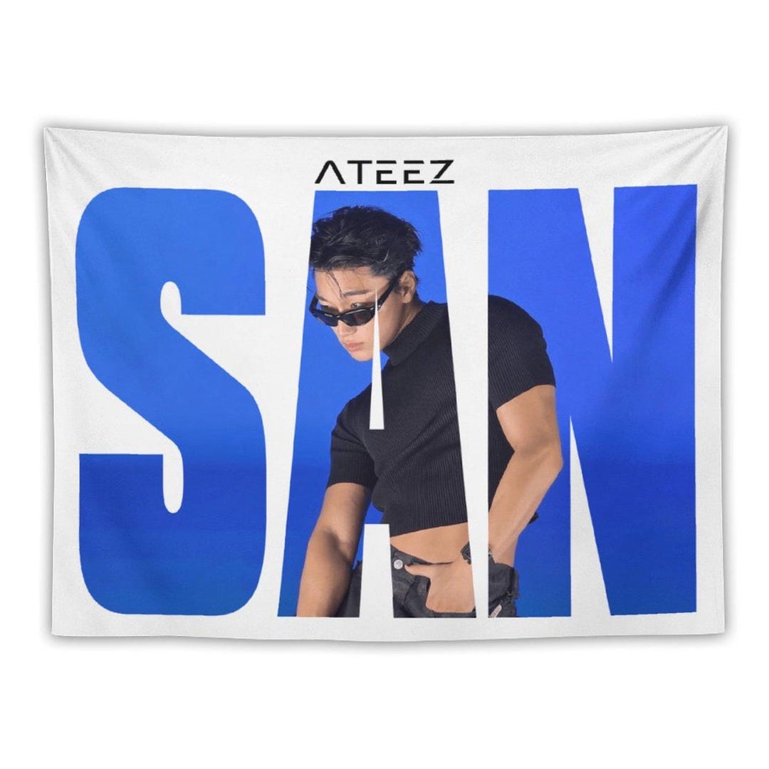 San ATZ Tapestry, Kpop Wall Art, Personalized Fan Decor, Aesthetic Room ...