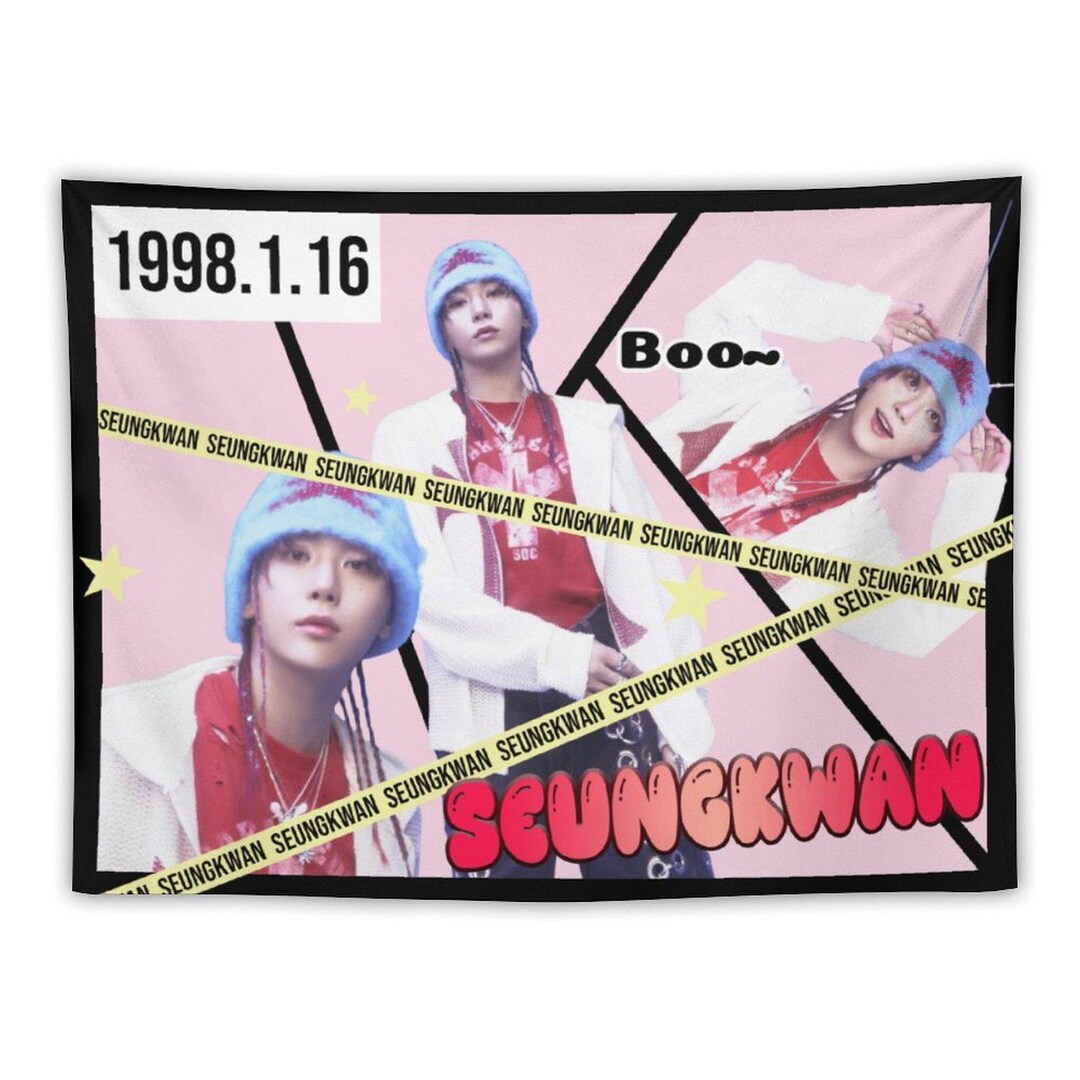 Custom SVT Boo Kpop Flag, Custom Fan Art Decor Gift for Seugkwan Fans ...