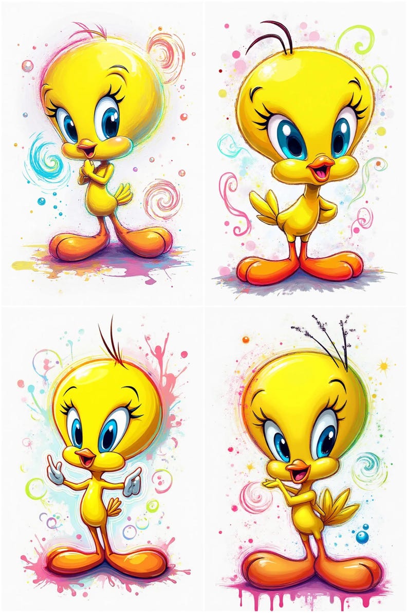 Tweety Cartoon Character Sticker Sheets: Kids Room Decor - Etsy