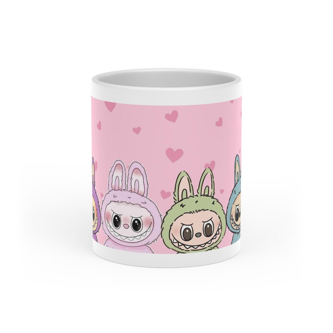 Labubu Lovers Pink Heart-shaped Mug - Etsy