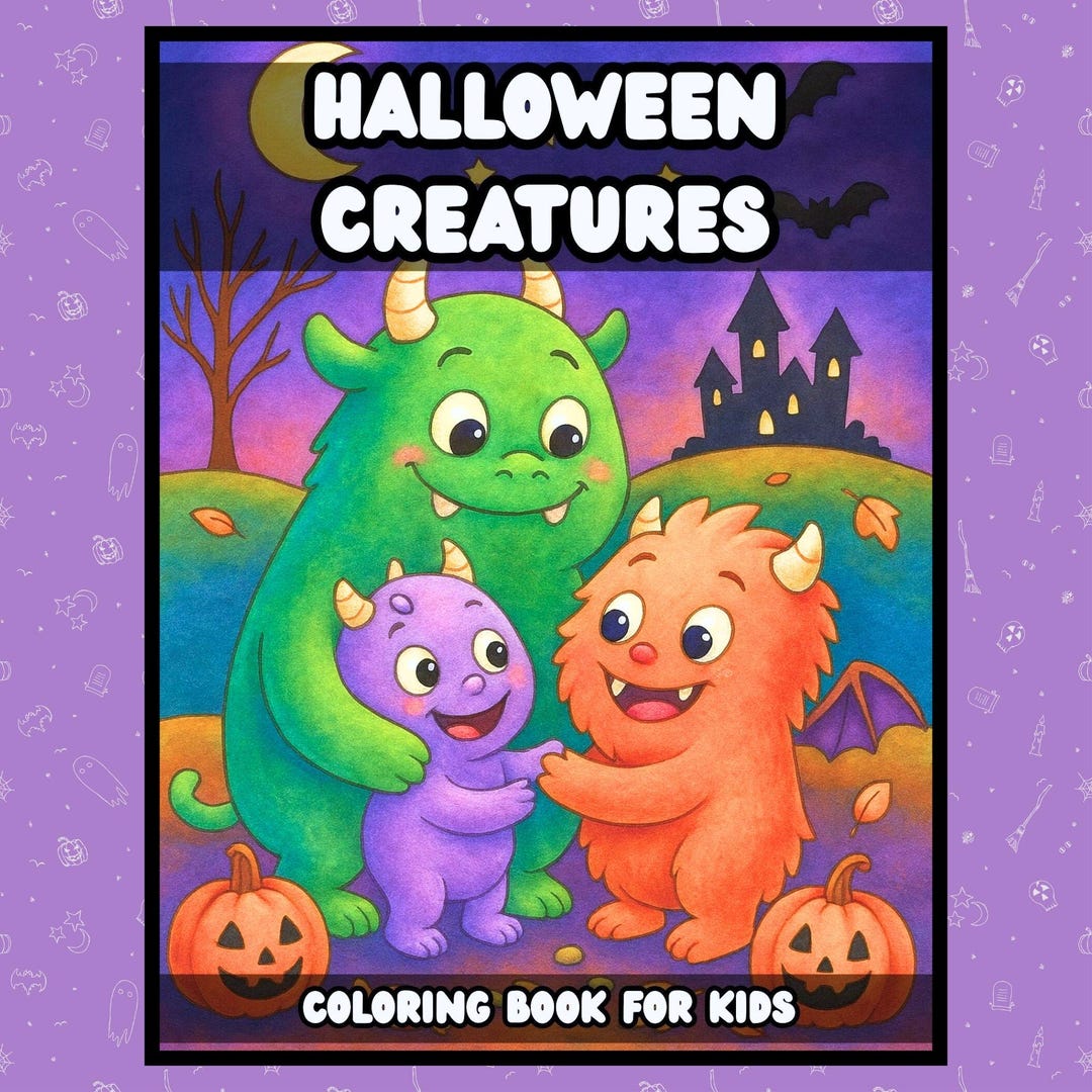 Halloween Creatures | Halloween Coloring Book for Kids – 20 Fun ...