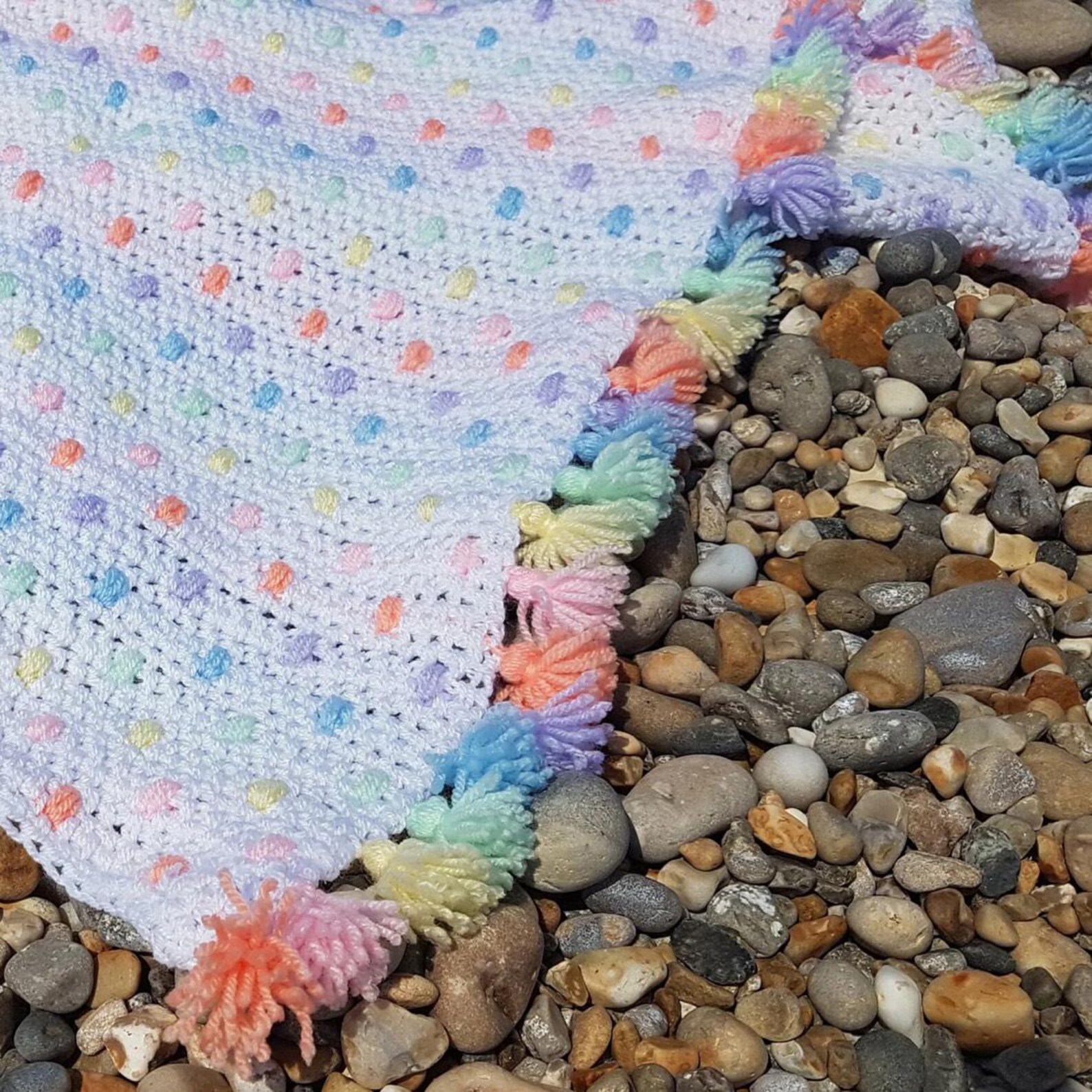 Funfair Pastels Crochet Blanket Pattern - Crochet Afghan - Pastel ...