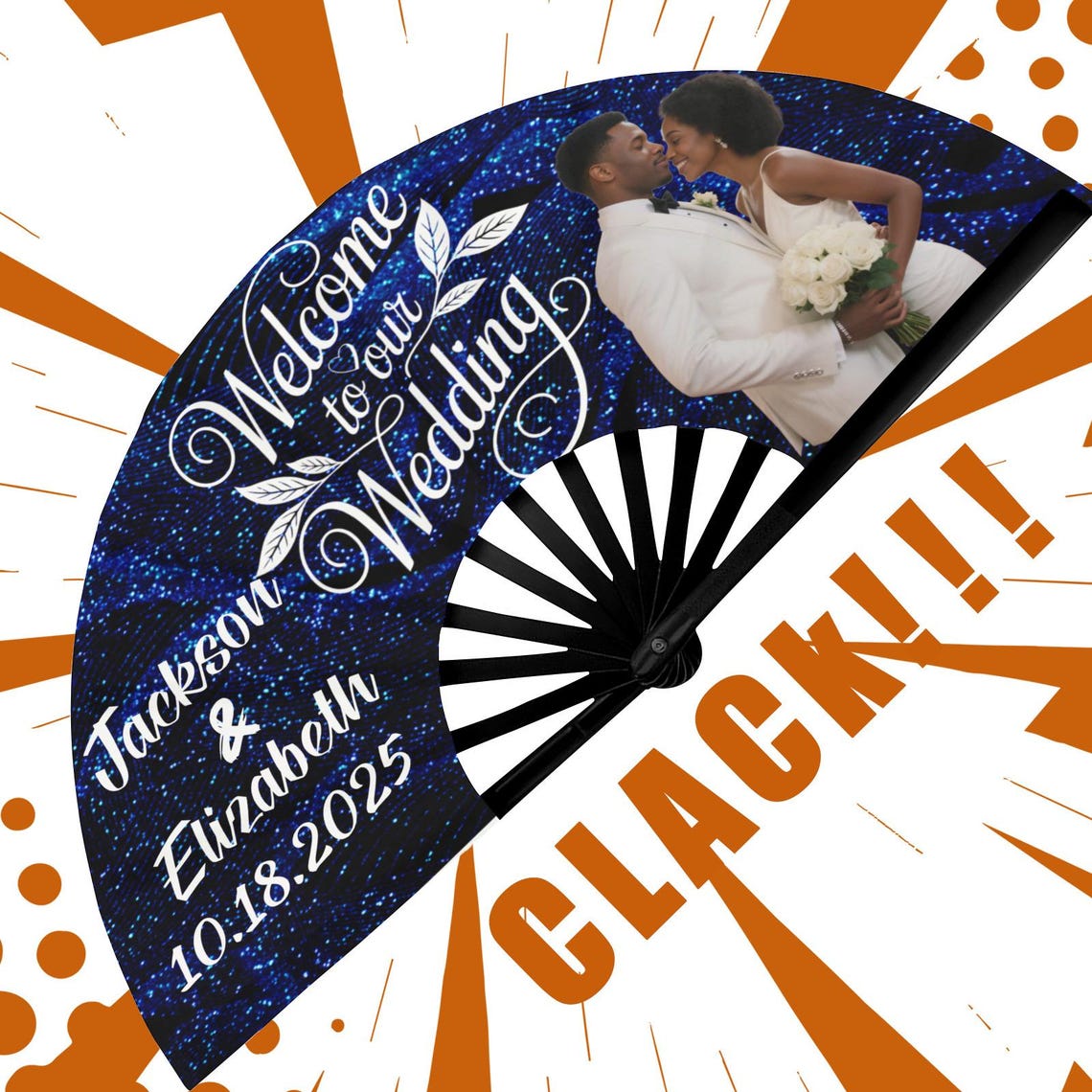Custom Clack Fan: Personalized Photo Gift for Wedding, Rave, Concert - Etsy