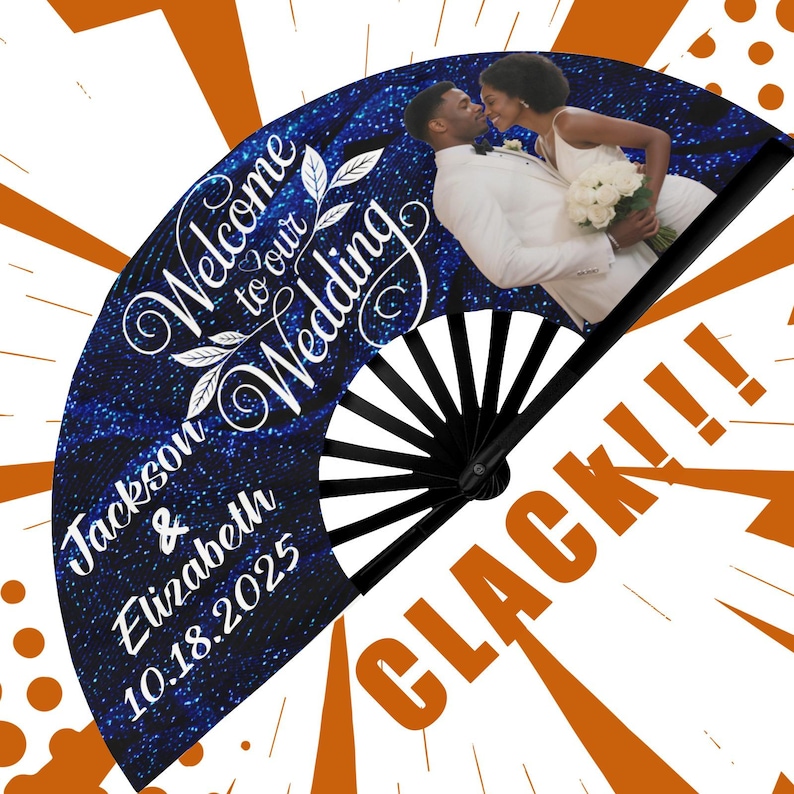 Custom Clack Fan: Personalized Photo Gift for Wedding, Rave, Concert - Etsy